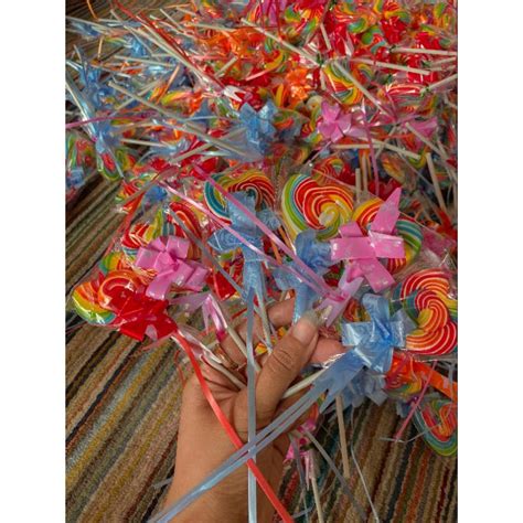 Premium Ribbon Lollipop Love Candy Contains 20 Pcs By Daffa Lollipop Factory Shopee Malaysia