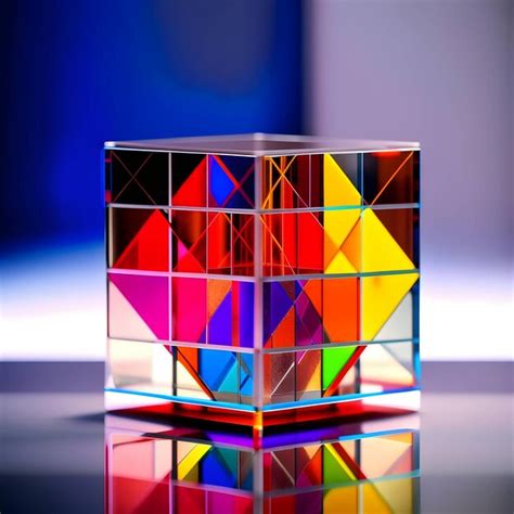 Premium Photo Abstract 3d Geometric Shapes Bright Colours And Shapes Colourful Cube Generative