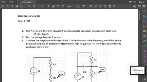 Solved 1 Find Norton And Thevenin Equivalent Circuit