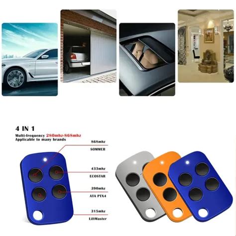 MULTI FREQUENCY 280 868MHZ GATE Remote Control Duplicators Fixed Codes P4W4 15 88 PicClick AU