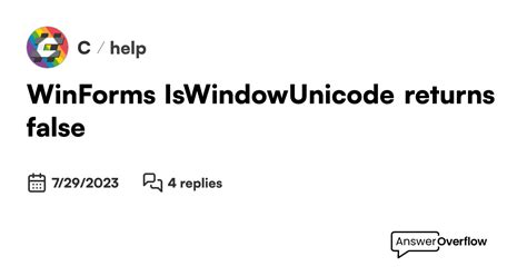 Winforms Iswindowunicode Returns False C