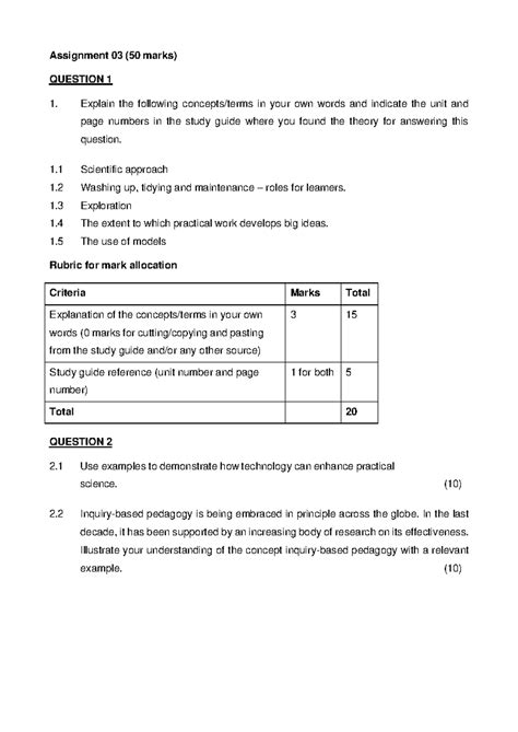 PSC Assignment Assignment Marks QUESTION Explain The
