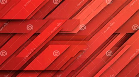 A Vibrant Red Abstract Geometric Background Features Sharp Diagonal Lines And Playful Shadows