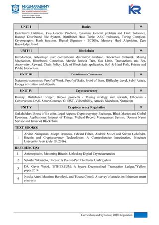 BLOCK CHAIN SYLLABUS Pdf