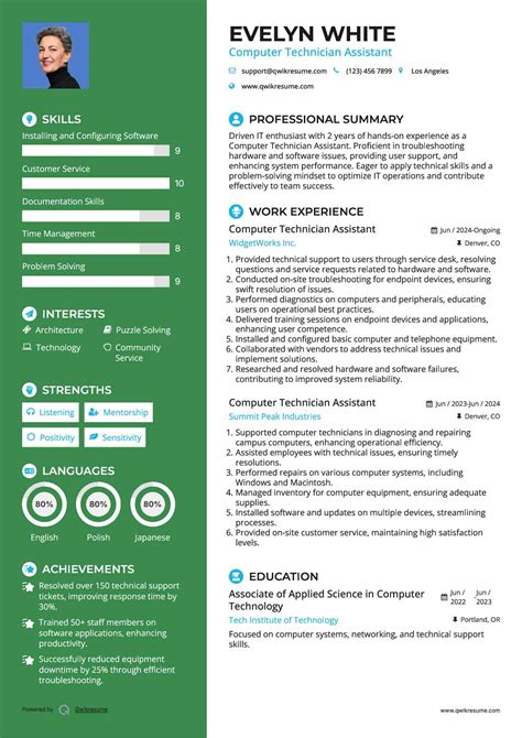 10 Computer Technician Resume Samples And Templates For 2025