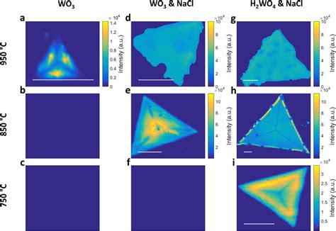 Spatial Maps Of Pl Intensity Of Ws2 Grown In The Conditions Exemplified