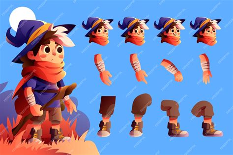 Premium Vector Gradient Character Rig Illustration