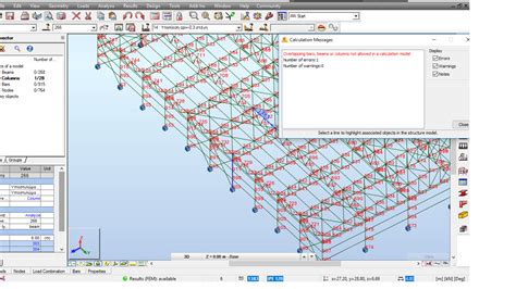 solved overlapping bars beams and columns not allowed in a