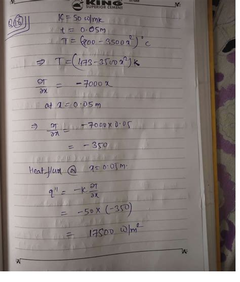 Solved The Steady State Temperature Distribution In A One Dimensional Wall O Tutorbin