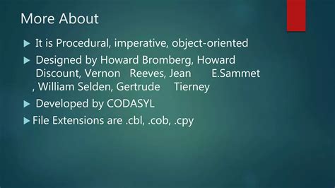 cobol programming language pptx programming languages computing