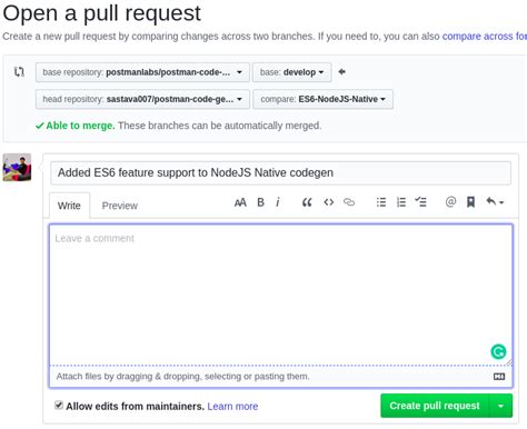 pr template needed · issue 182 · postmanlabs postman code generators