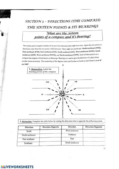 4397435 16 Point Compass Msmarshall Liveworksheets