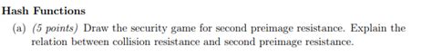 solved hash functions a 5 points draw the security game