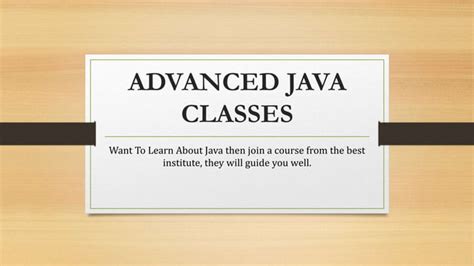 advanced java classes jaipur ppt