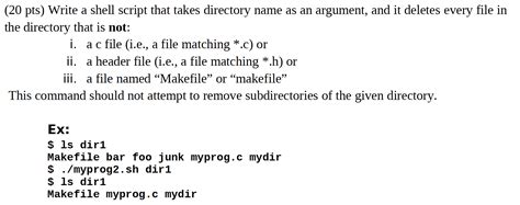 Solved Pts Write A Shell Script That Takes Directory Chegg