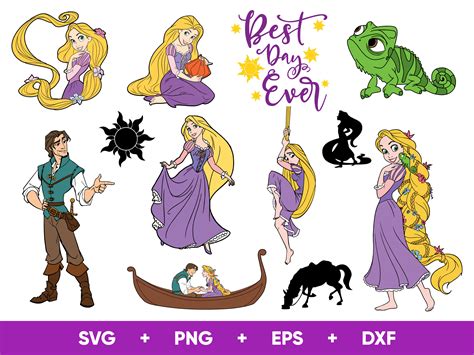 Rapunzel Svg Tangled Png Layered Digital Vector File Rapunzel Clipart Digital Download Etsy