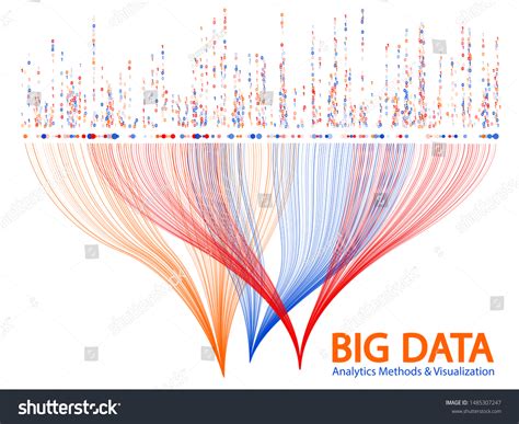 big data statistical methods visualization concept stock vector