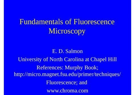Fundamentals Of Fluorescence Microscopy