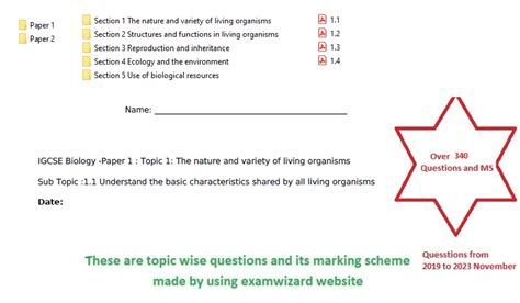 Buy Edexcel Igcse Biology Topic Papers Qp And Ms Lockedpapers