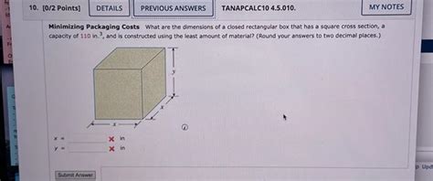 solved what are the dimensions of a closed rectangular box