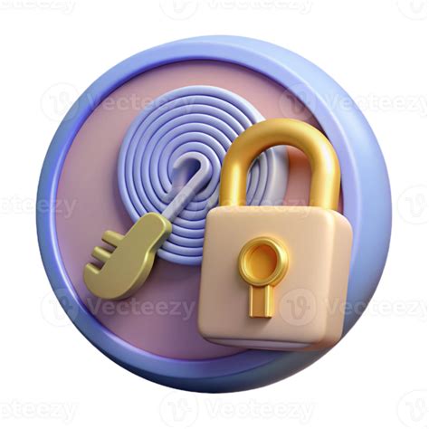 Magnificent Abstract Data Encryption Key With Chain Cutout Security Element Premium 57410058 Png
