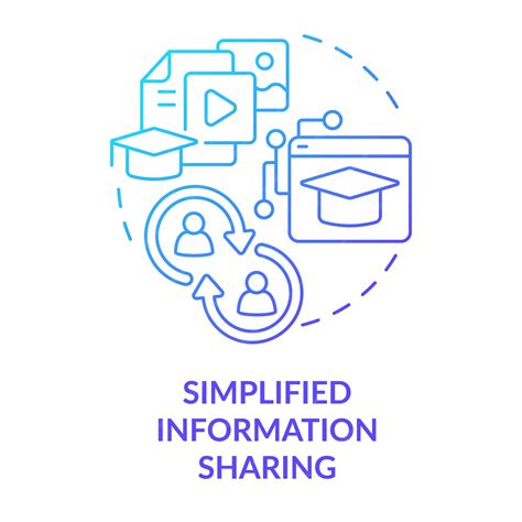 Premium Vector Simplified Information Sharing Blue Gradient Concept Icon