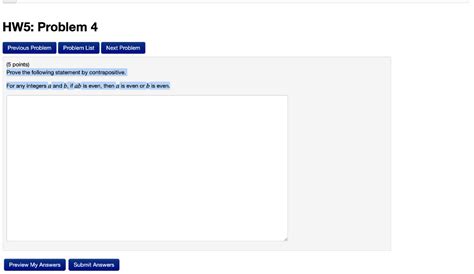 Solved For Any Integers A And B If Ab Is Even Then A Is Chegg