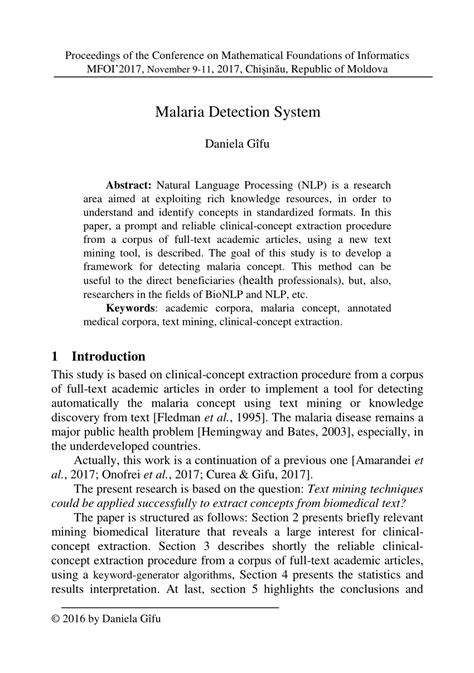 PDF Malaria Detection System