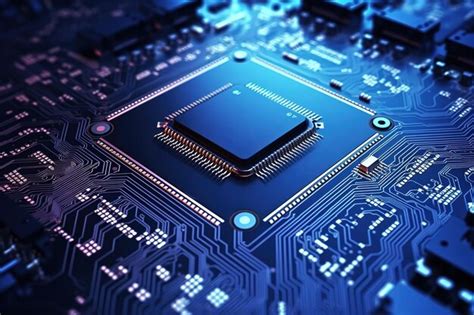 Premium AI Image Closeup Hardware Background Of Motherboard Circuit Cpu Microchip Digital