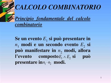 PPT CALCOLO COMBINATORIO PowerPoint Presentation Free Download ID
