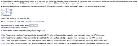 Solved The Ttc Has Set A Bus Mechanical Reliability Goal Of Chegg Com