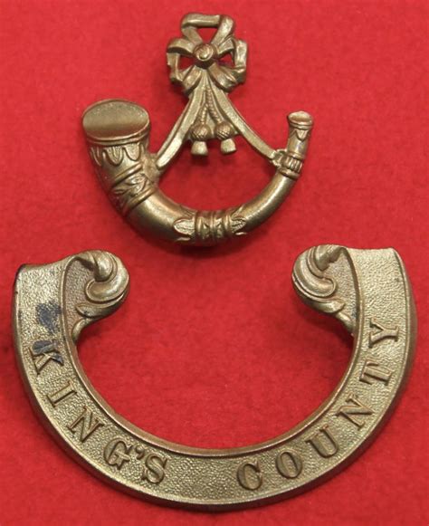 British Army Badges Kings County Round Forage Cap Badge