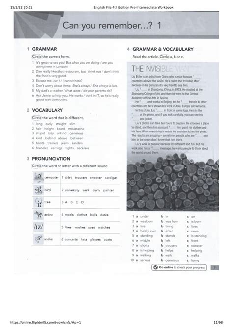 English File 4th Edition Pre Intermediate Workbook Pdf