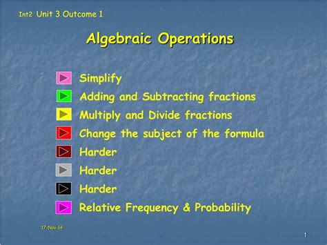PPT Algebraic Operations PowerPoint Presentation Free Download ID