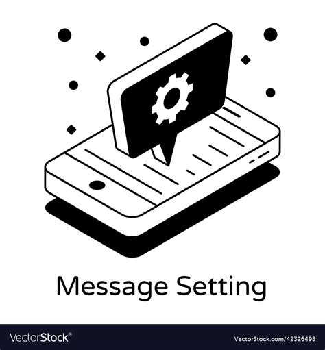 Message Setting Royalty Free Vector Image Vectorstock