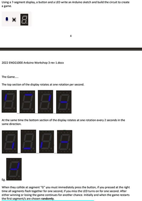 SOLVED Using A Segment Display A Button And An LED Write An Arduino Sketch And Build The