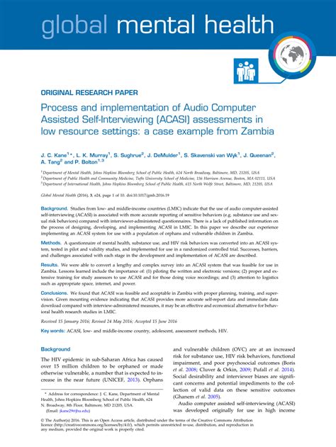 Pdf Process And Implementation Of Audio Computer Assisted Self Interviewing Acasi