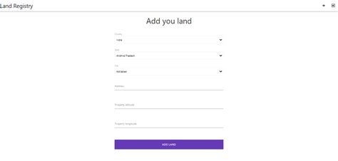Blockchain Based Land Registry System Devpost