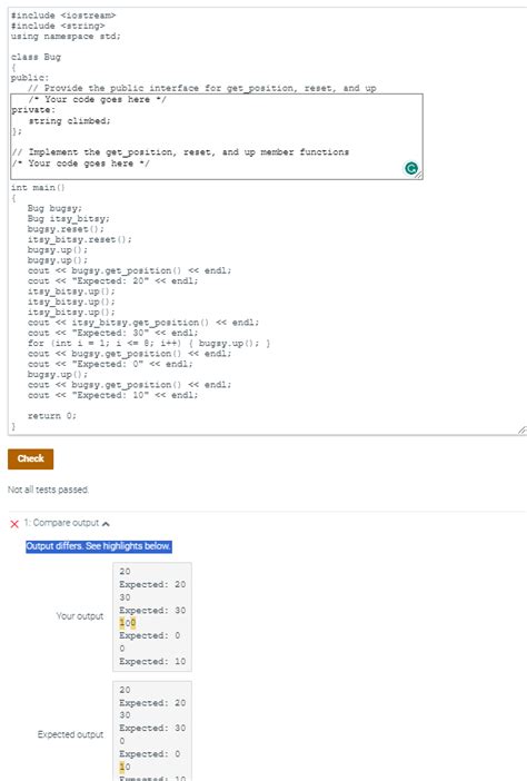 Solved Reimplement The Bug Class Using A Different Chegg