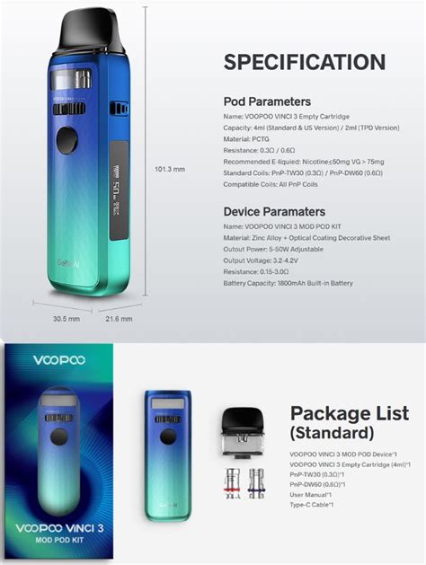 voopoo vinci 3 pod kit