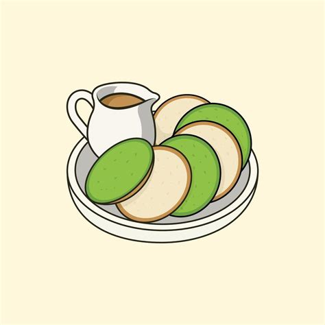 Indonesian Snack Illustration Serabi 65744628 Vector Art At Vecteezy