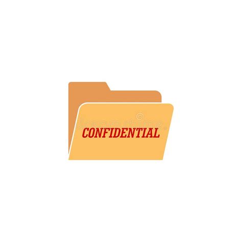 Confidential Folder Icon Folder Password Protection Icon Isolated On White Background Stock