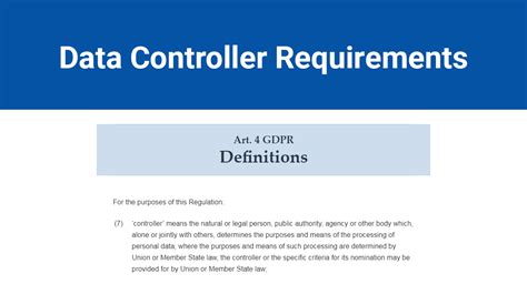 Gdpr Data Controller Requirements Termsfeed