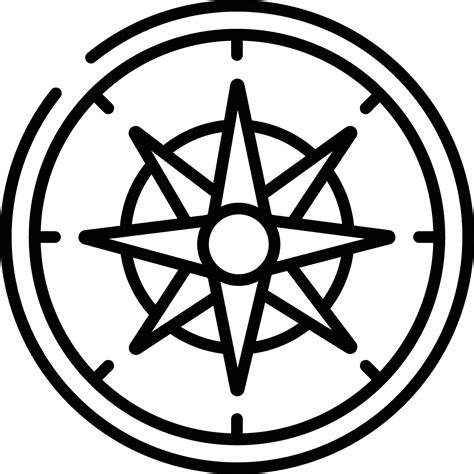 Compass Outline Vector Illustration 42393438 Vector Art At Vecteezy
