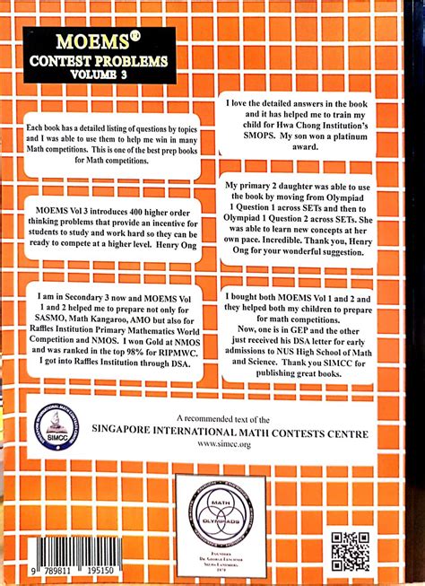 Maths Olympiad Contest Problems Vol 3 Comptes Book Store