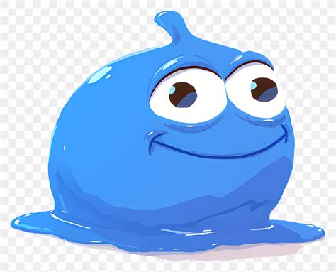 Goopy Le Grande Blue Smiling Blob With Big Eyes PNG 3928x3184px Goopy Le Grande Blob Blue