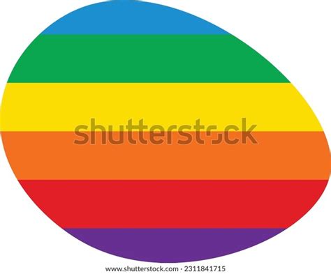 Rainbow Blob Hand Drawn Isolated Abstract Stock Vector Royalty Free