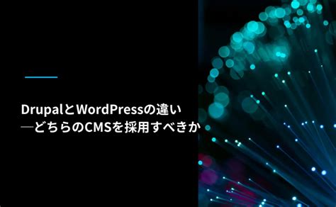 Drupalとwordpressの違い─どちらのcmsを採用すべきか Drupal Cms ラボ