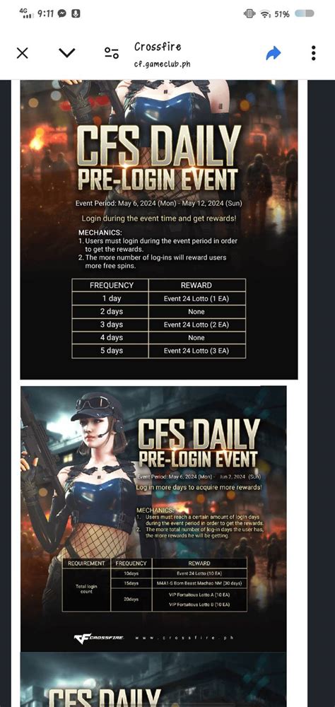 Event Cfs Daily Pre Login Event Crossfire Philippines
