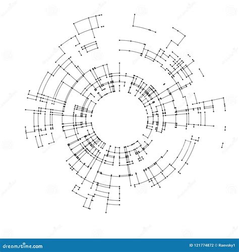 Connecting Lines And Dots On White Background Abstract Network Connection Design Concept Stock